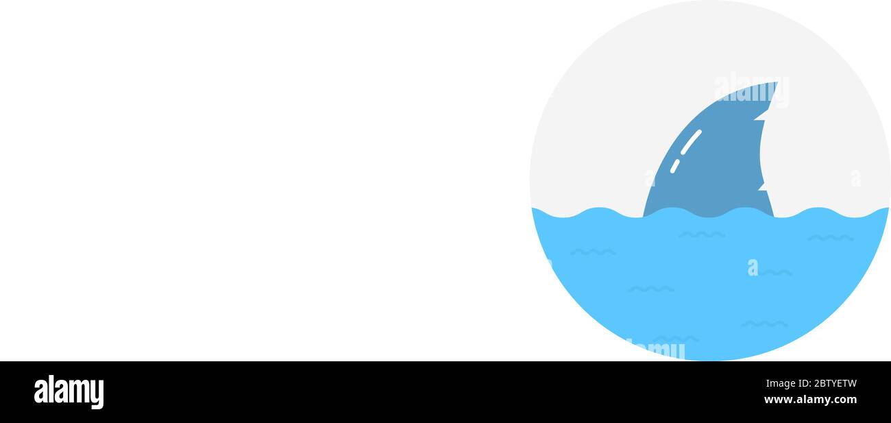 shark in water logo isolated on white background Stock Vector Image ...