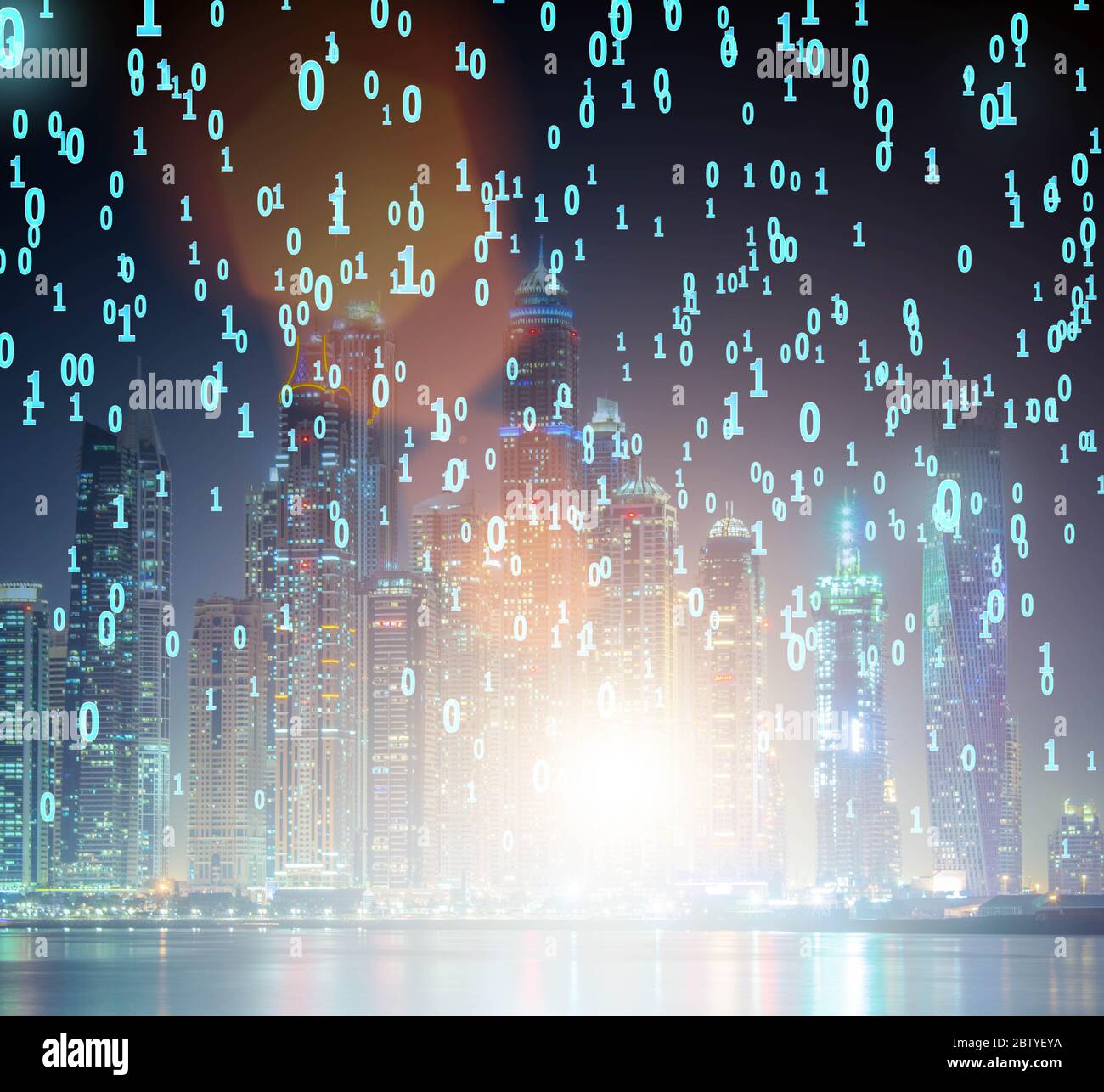 The concept of modern digital city and innovation Stock Photo - Alamy