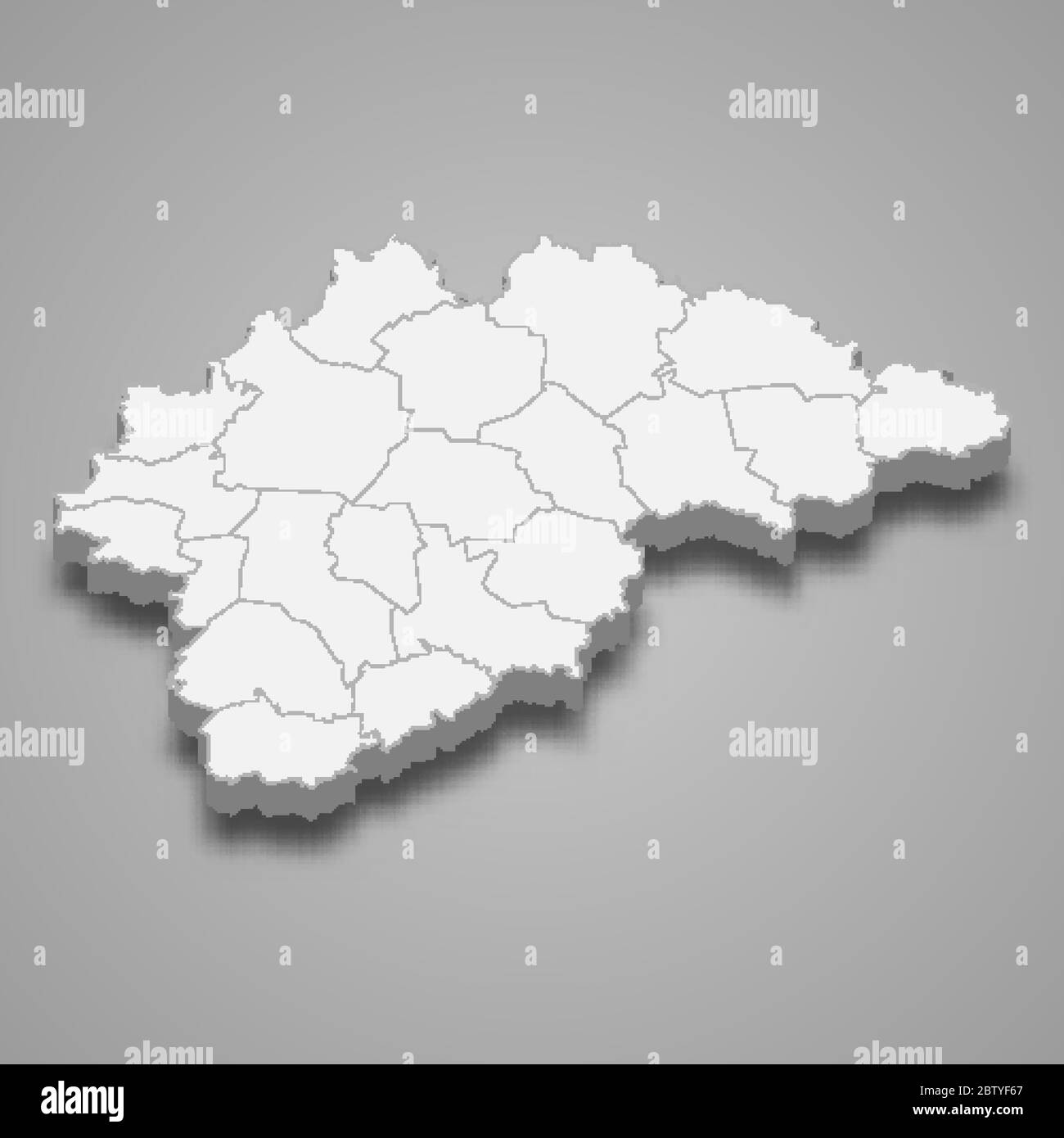 3d map of Novgorod Oblast is a region of Russia Stock Vector Image ...