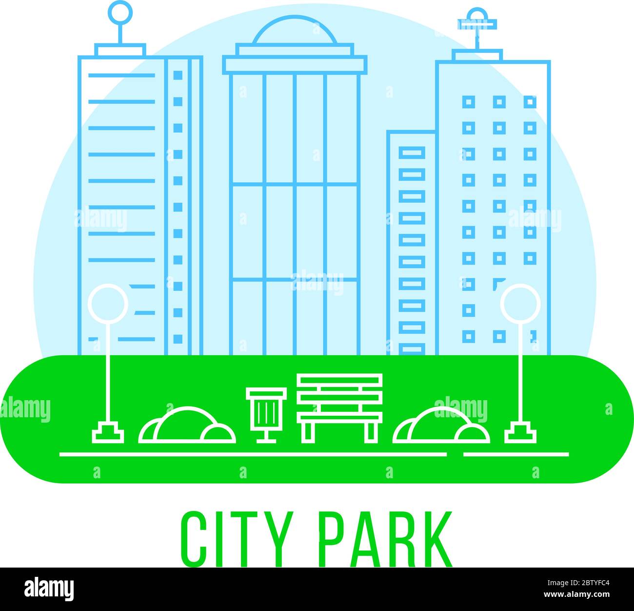 Park line Stock Vector Images - Alamy