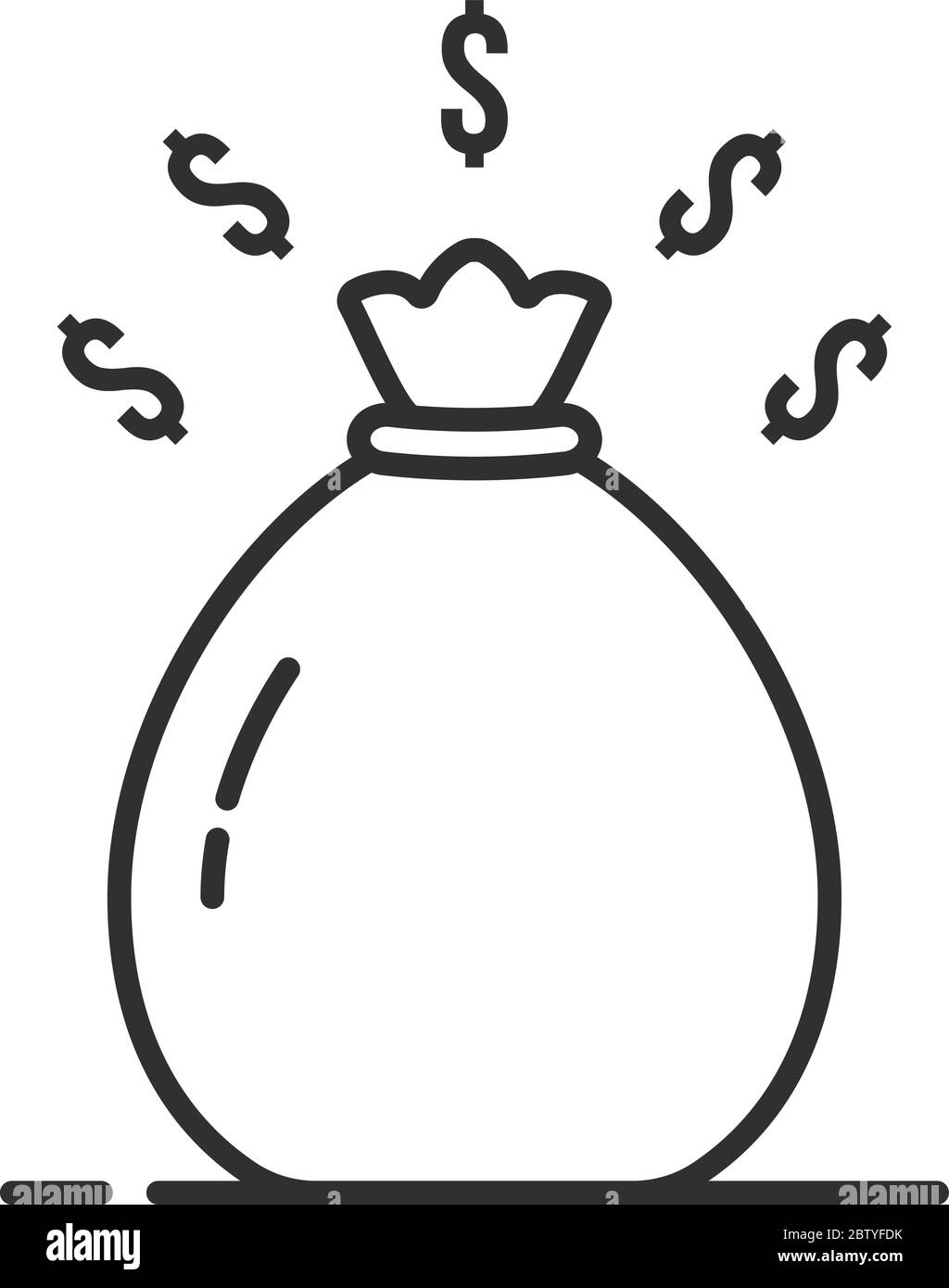 Raise money icon outline Cut Out Stock Images & Pictures - Alamy