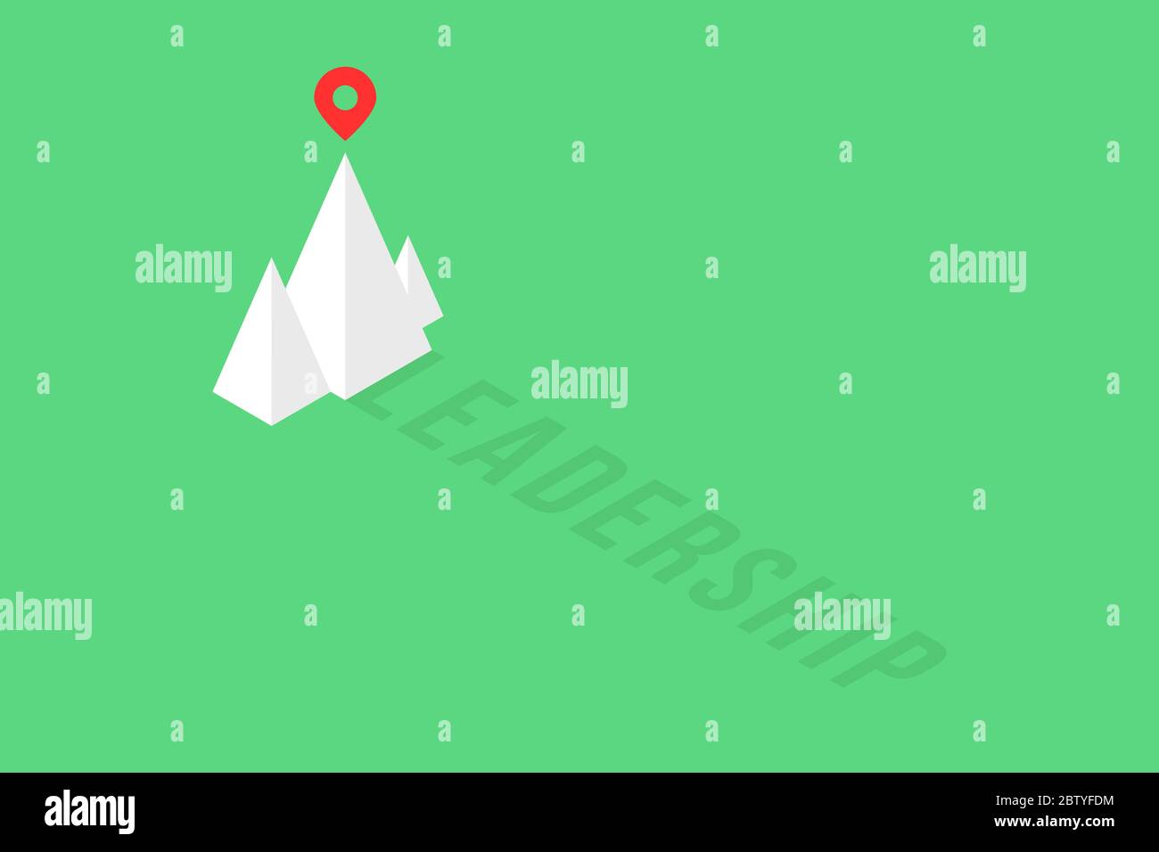 summit of isometric mountain like leadership logo Stock Vector Image ...