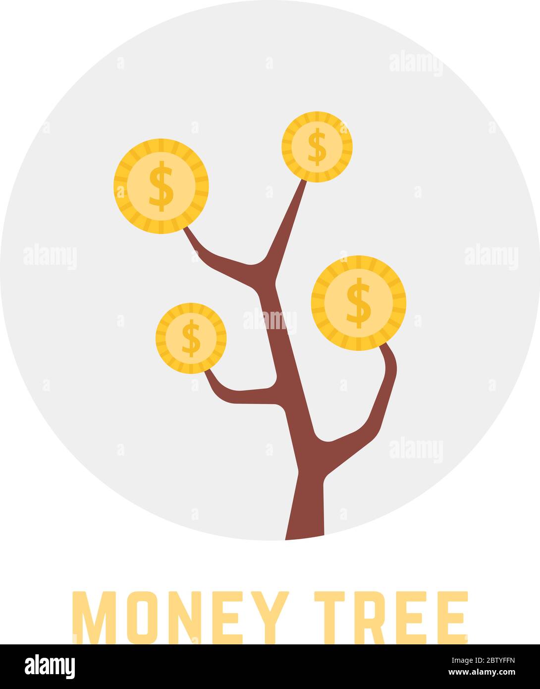 round money tree logo isolated on white Stock Vector Image & Art - Alamy
