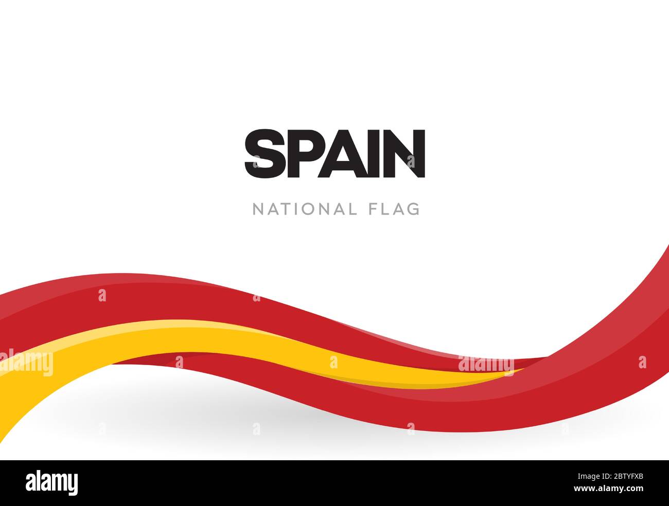 Spanish waving flag banner. National symbol of Spain. Red and yellow ...