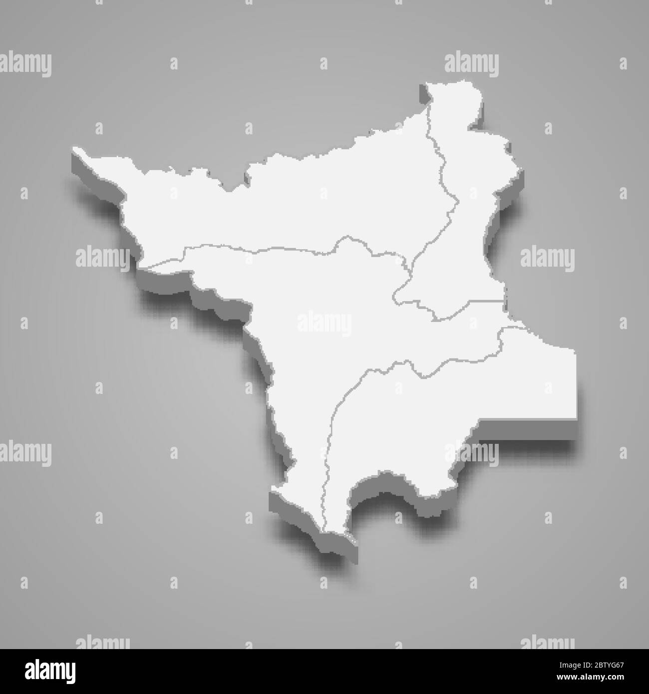 3d map of Roraima is a state of Brazil Stock Vector Image & Art - Alamy