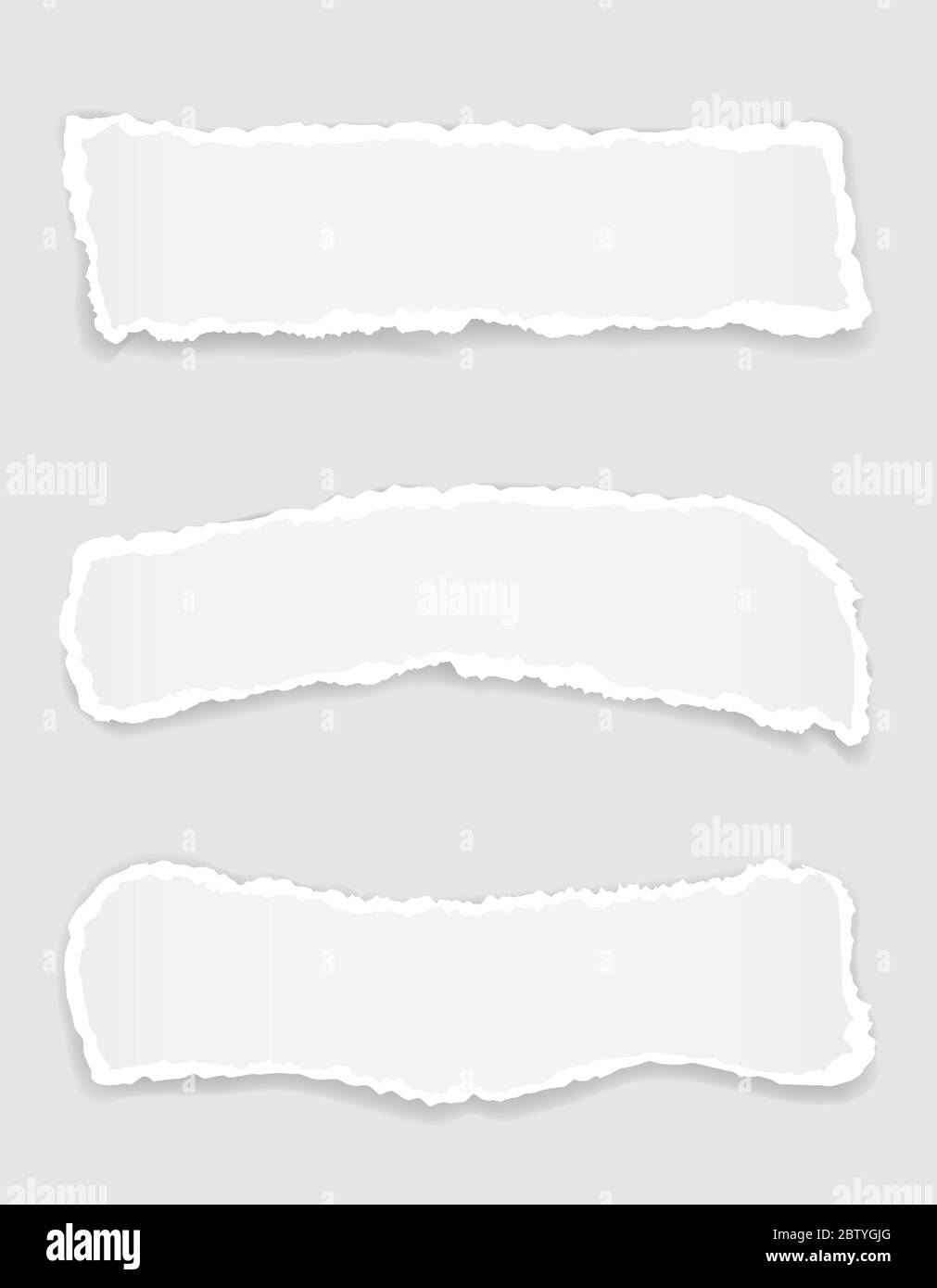 torn paper edge for design with transparent space template and place ...