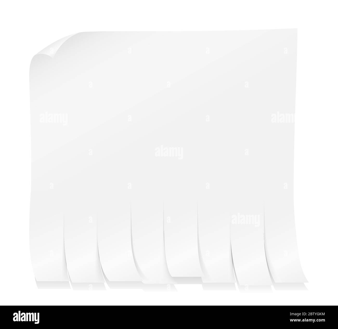 paper ad for sticking on the wall with tear strips vector illustration ...