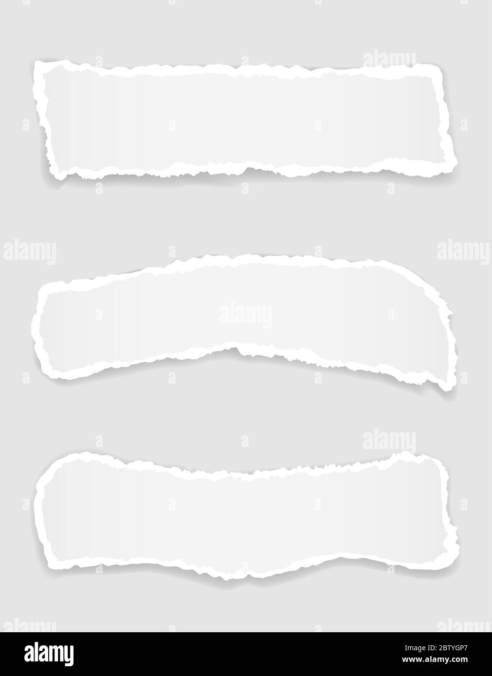 torn paper edge for design with transparent space template and place ...