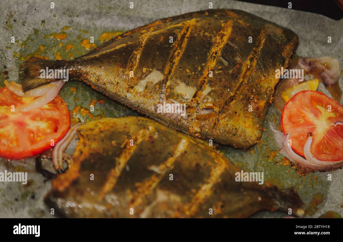 Grilled pomfret hi-res stock photography and images - Alamy