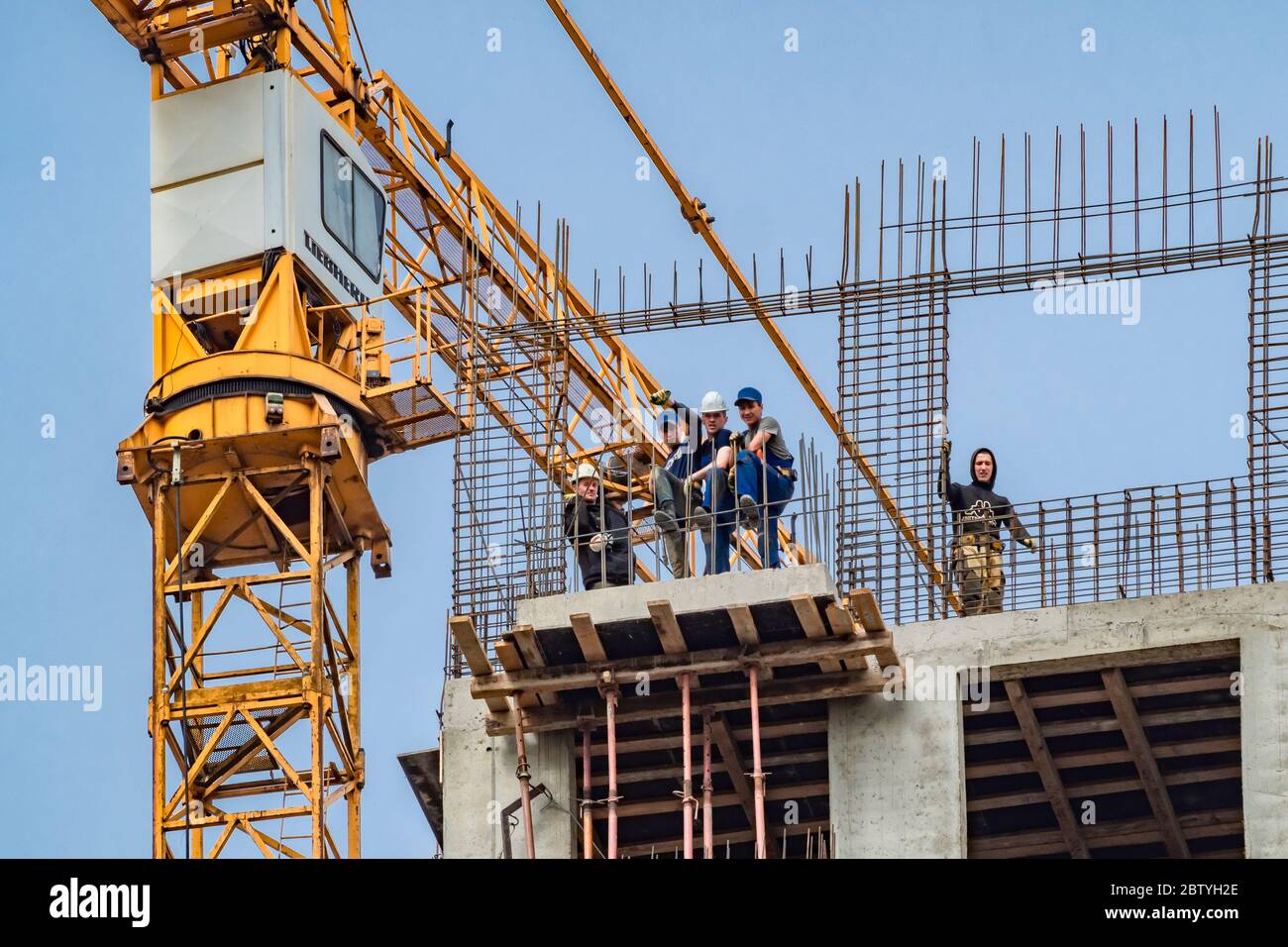Russia, Moscow. New apartment buildings under construction Stock Photo ...
