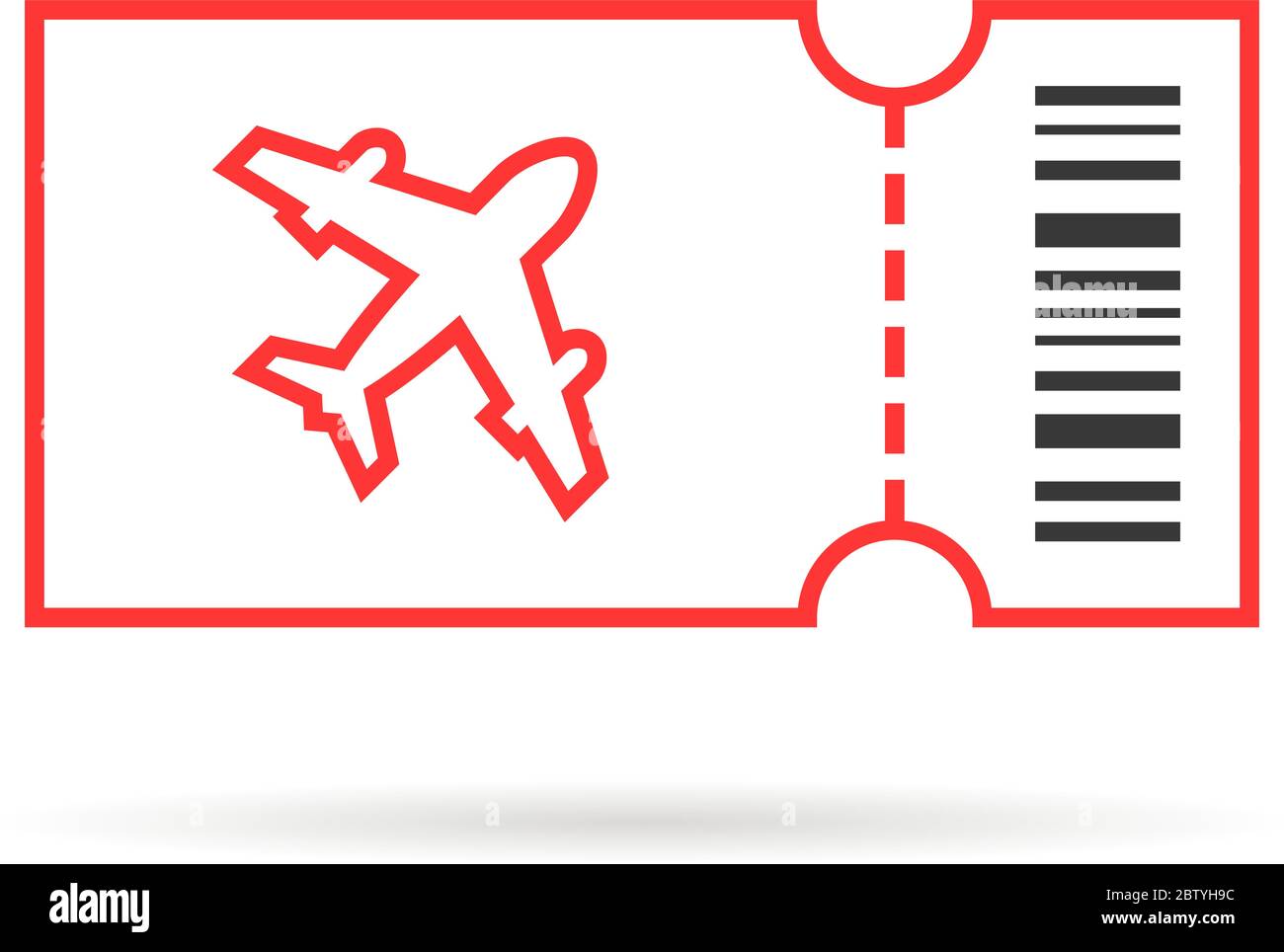 Passenger plane white linear Stock Vector Images - Alamy