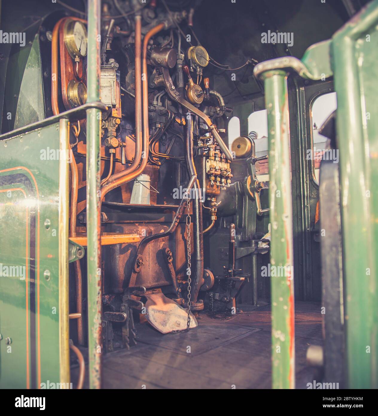 Footplate Of British Steam Locomotive High Resolution Stock Photography ...