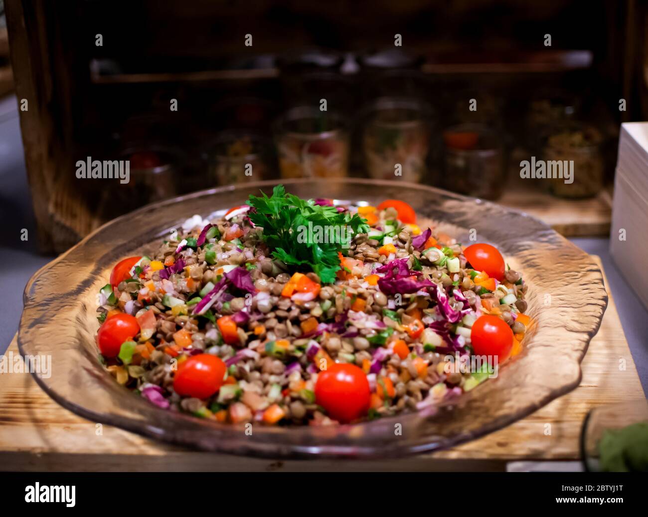 Sunday Brunch Menu with salads, meat, cheese cuts and vegetables during ...