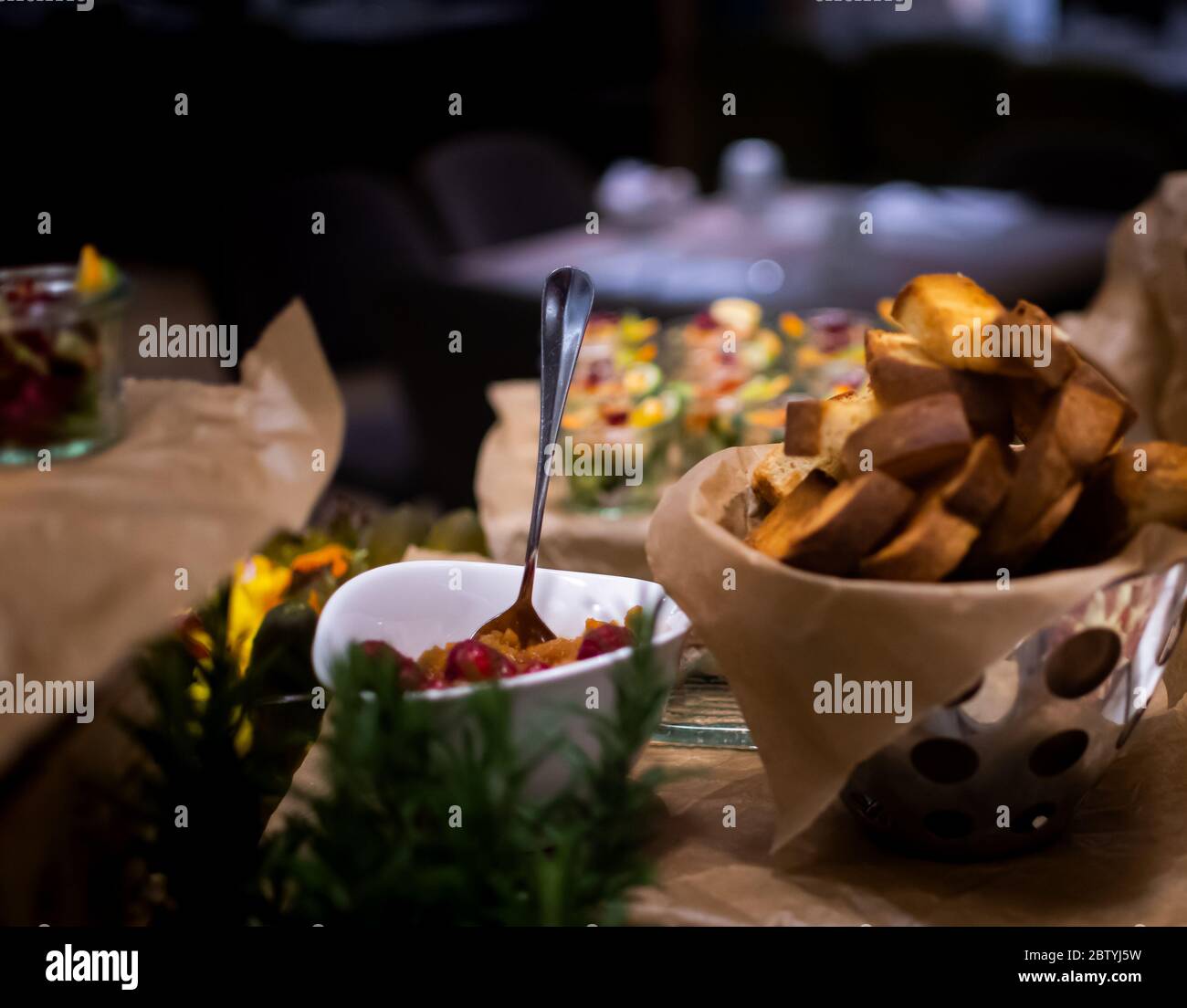 Sunday Brunch Menu with salads, meat, cheese cuts and vegetables during ...