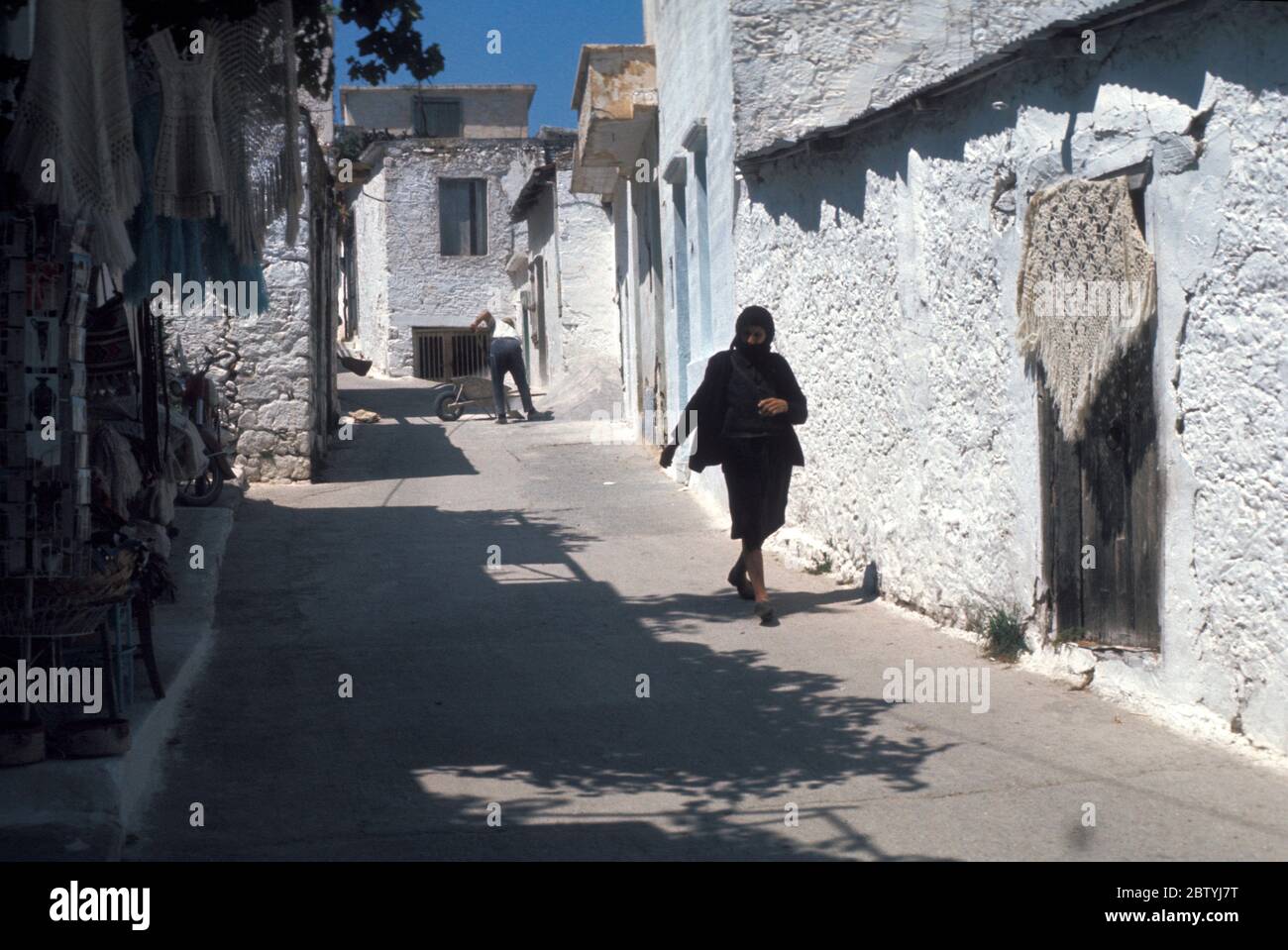 Street scene in Crete pictured in 1976 Stock Photo - Alamy