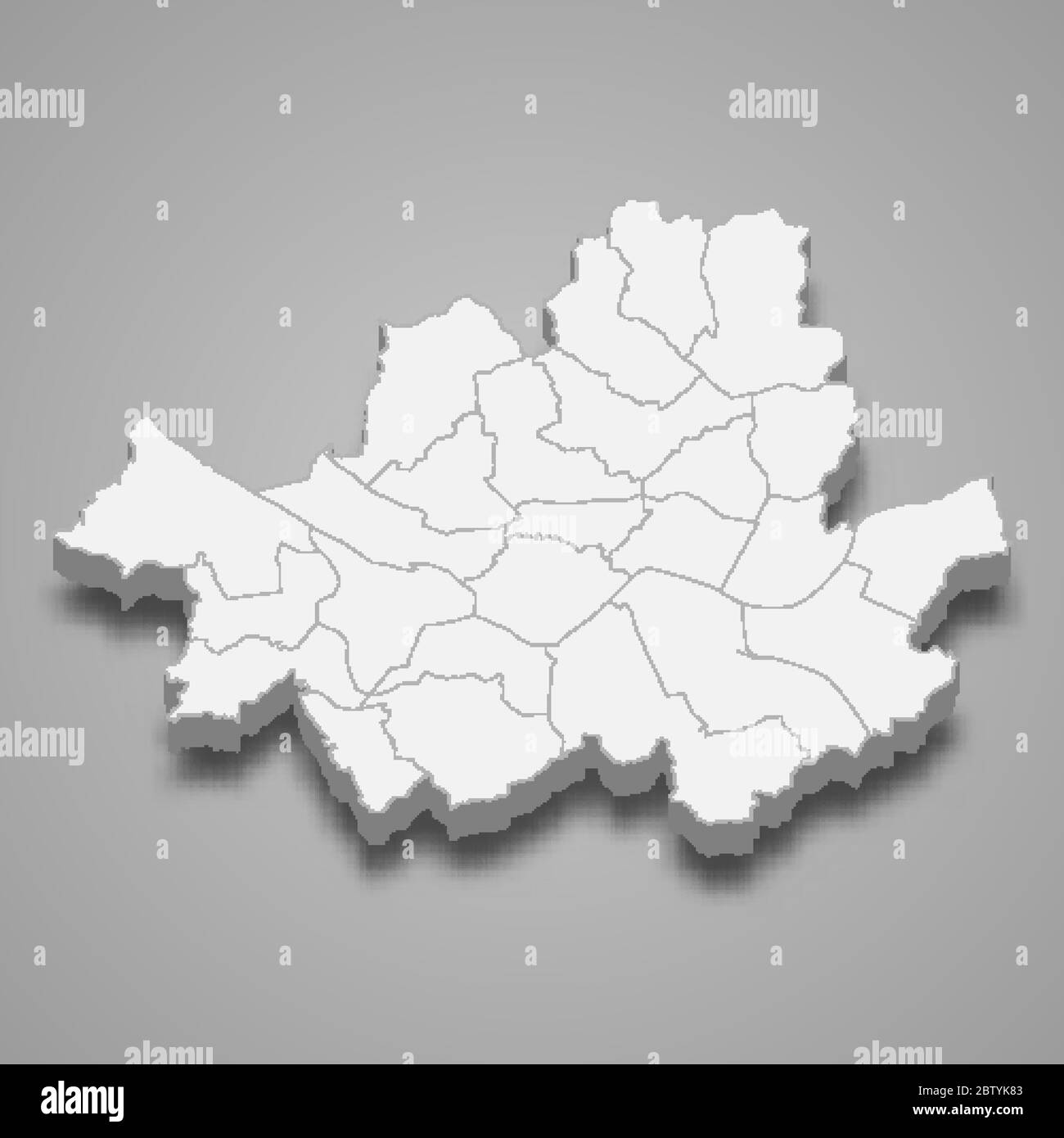 3d map of Seoul metropolitan city is a region of South Korea Stock ...