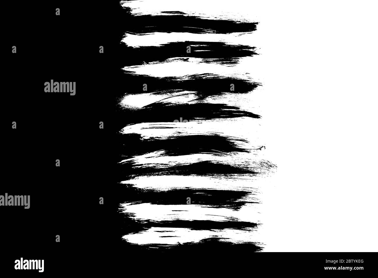 Grunge stains, brush strokes and lines of black and white paint in ...