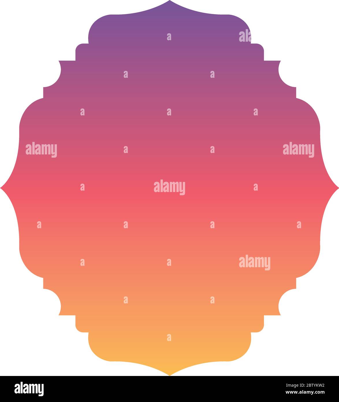 Purple pink orange and yellow gradient frame banner vector design Stock ...