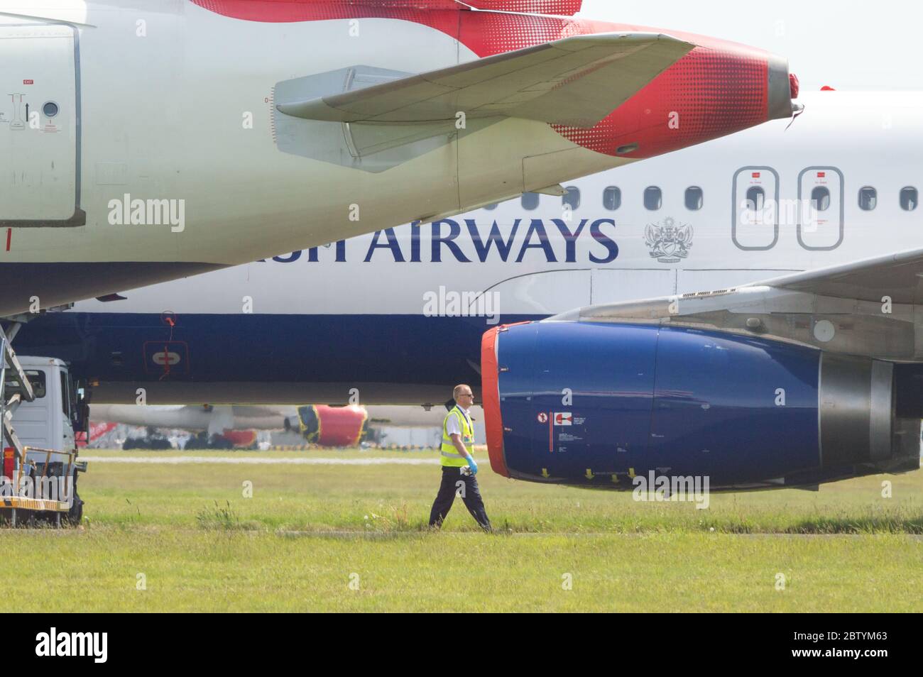 Glasgow, Scotland, UK. 28th May, 2020. Pictured: British Airways ground ...