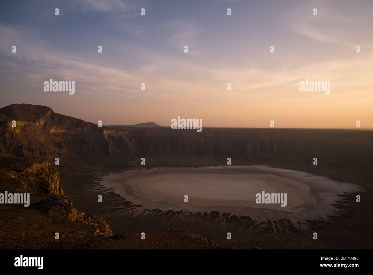 Sunrise over Wahba Volcanic Crater Saudi arabia Stock Photo - Alamy