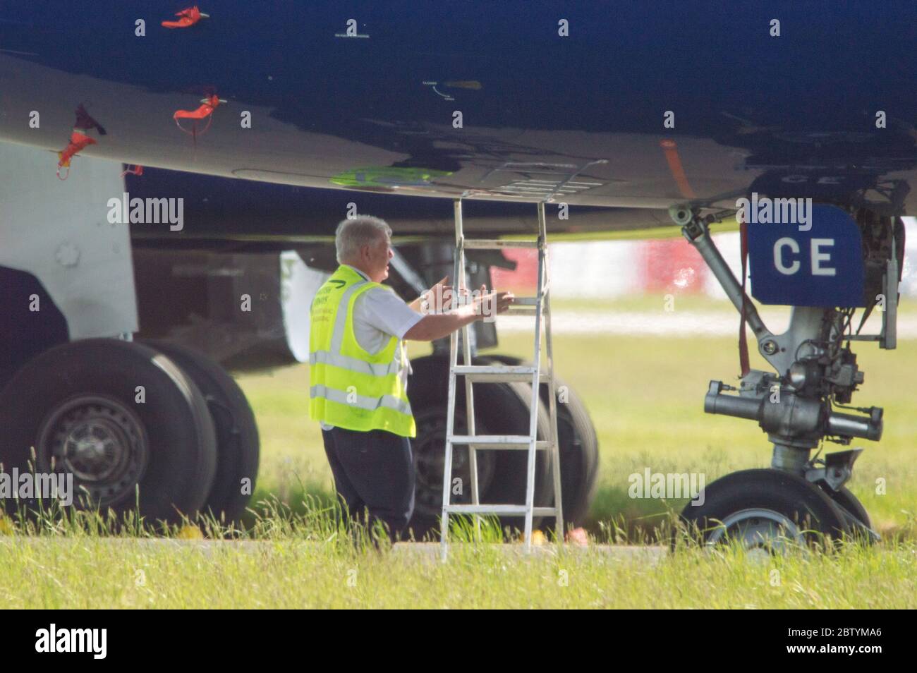 Glasgow, Scotland, UK. 28th May, 2020. Pictured: British Airways ground ...