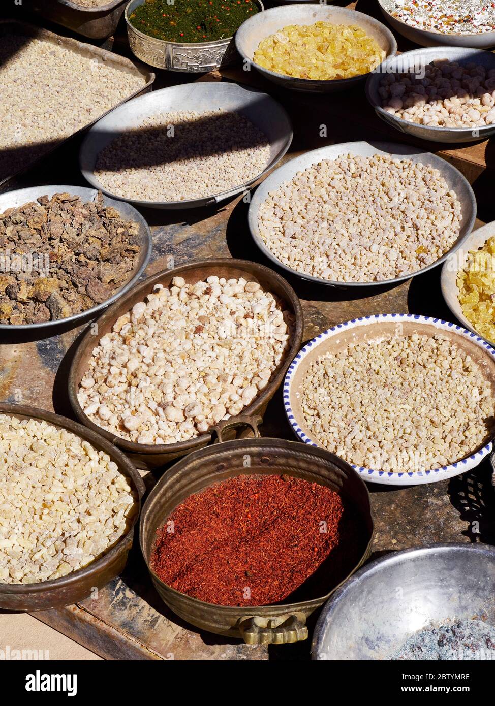 Stones and minerals for sale in the Ancient city of Petra, Jordan Stock ...