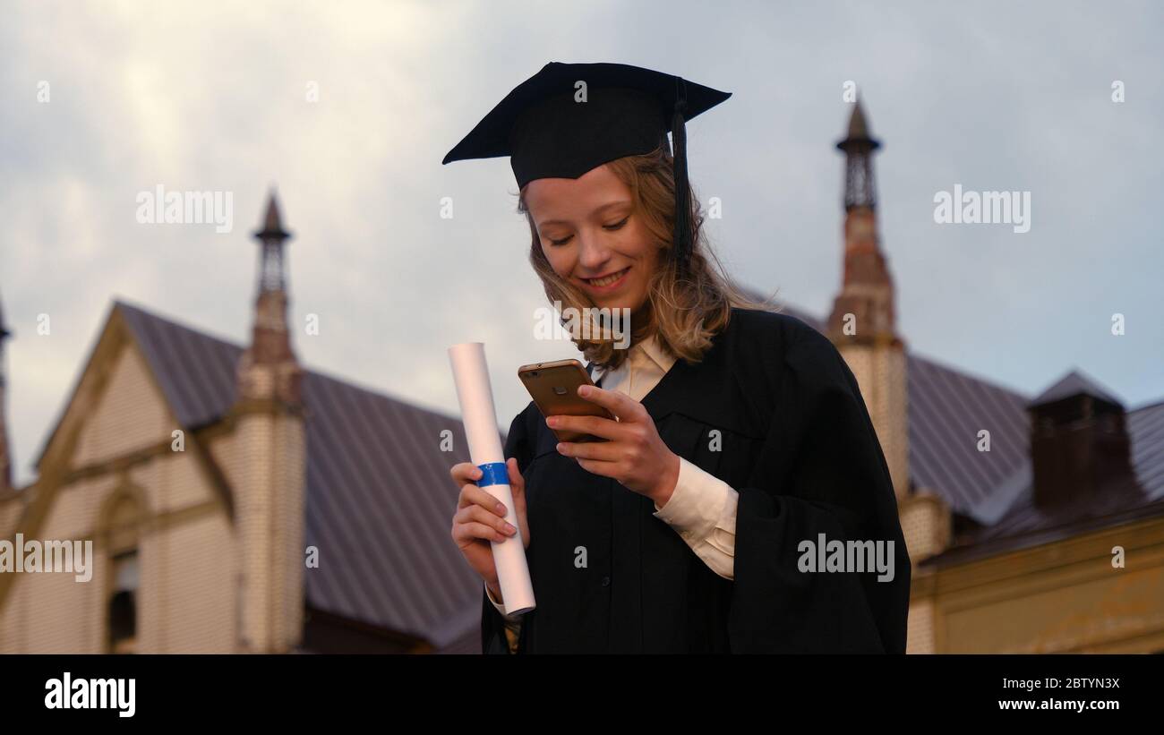 Graduation Commencement Phone High Resolution Stock Photography and ...