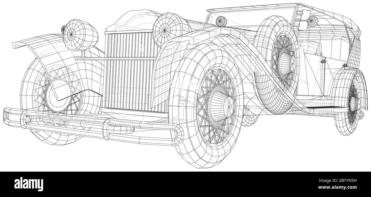 Classic Car Blueprints For 3d Modeling