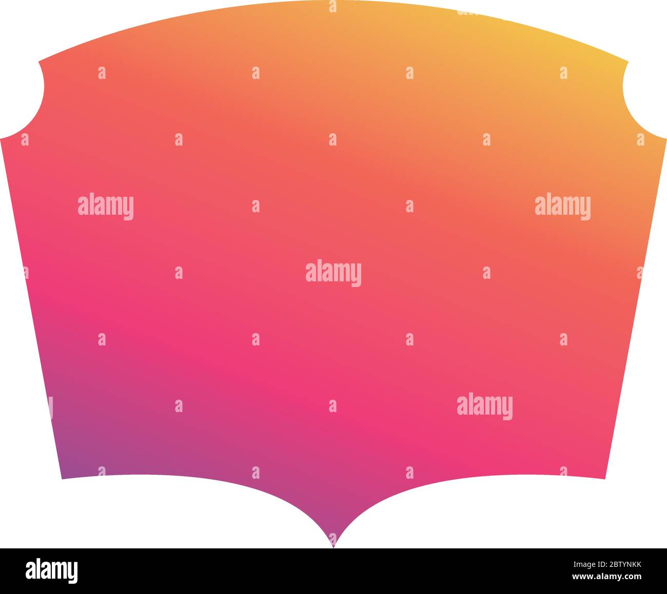 Purple pink orange and yellow gradient frame banner vector design Stock ...