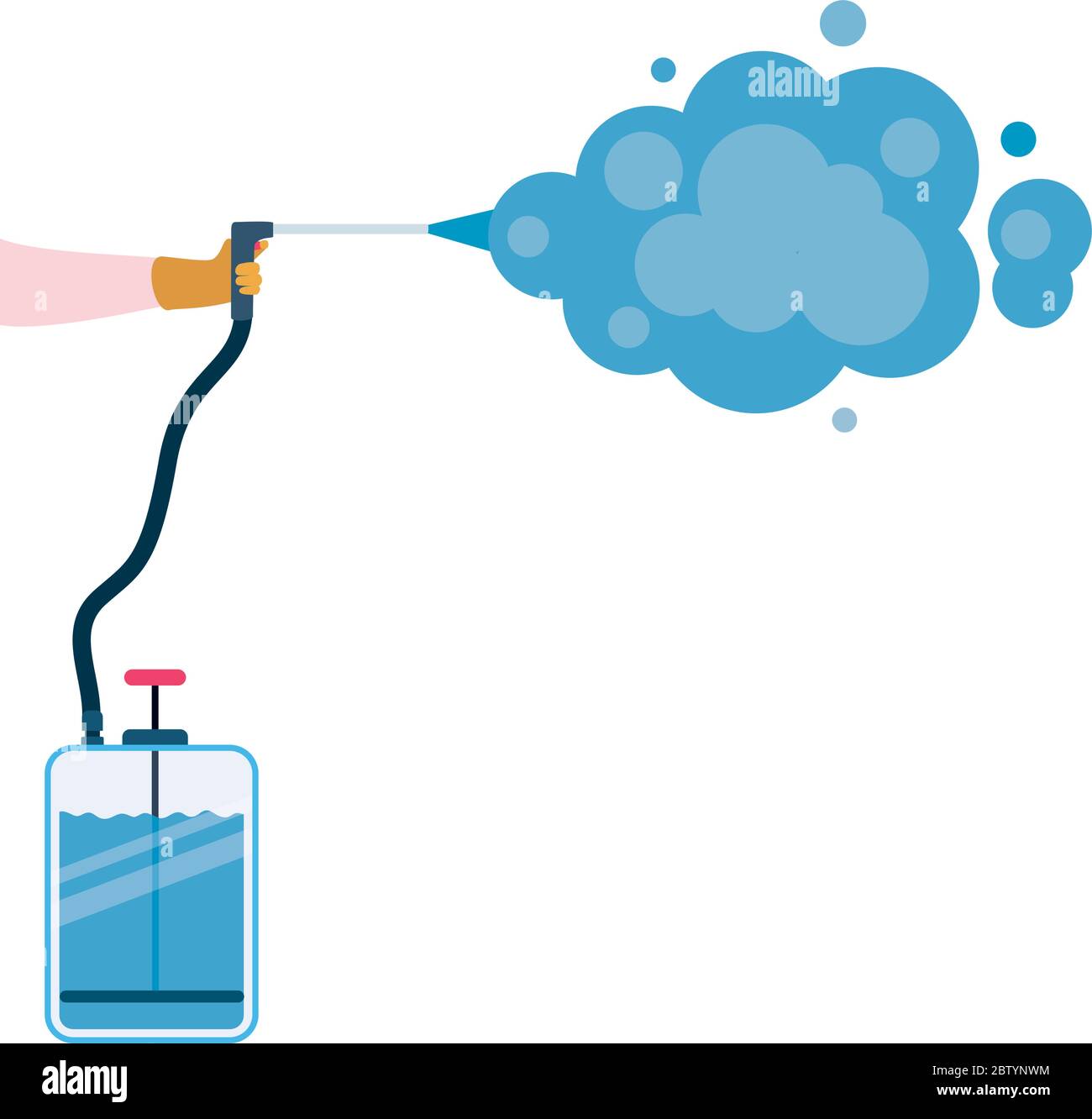 Pulverizer spray bottle with smoke vector design Stock Vector Image ...