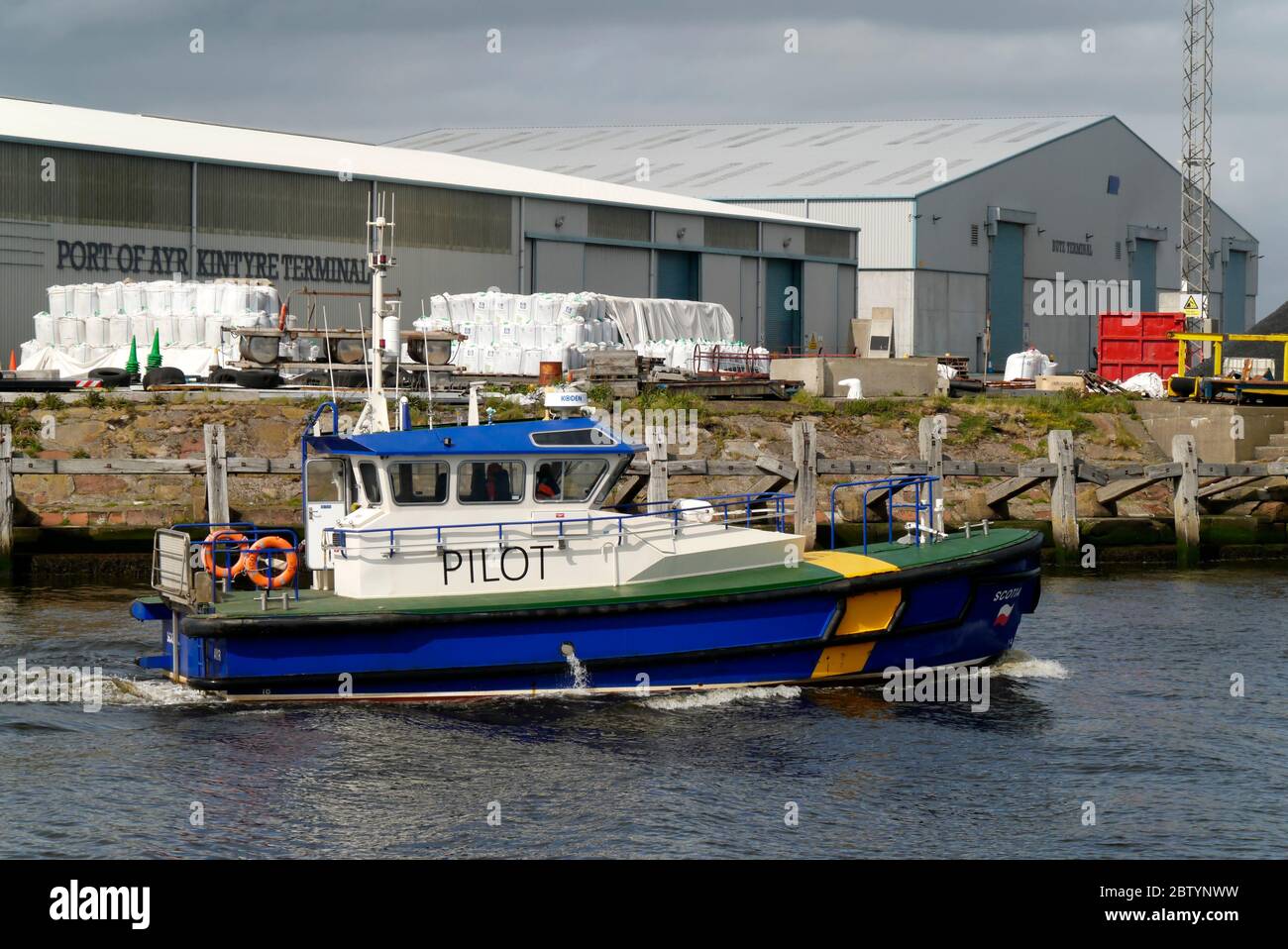 ABP pilot boat Scotia in the Port of Ayr,, Scotland Stock Photo - Alamy
