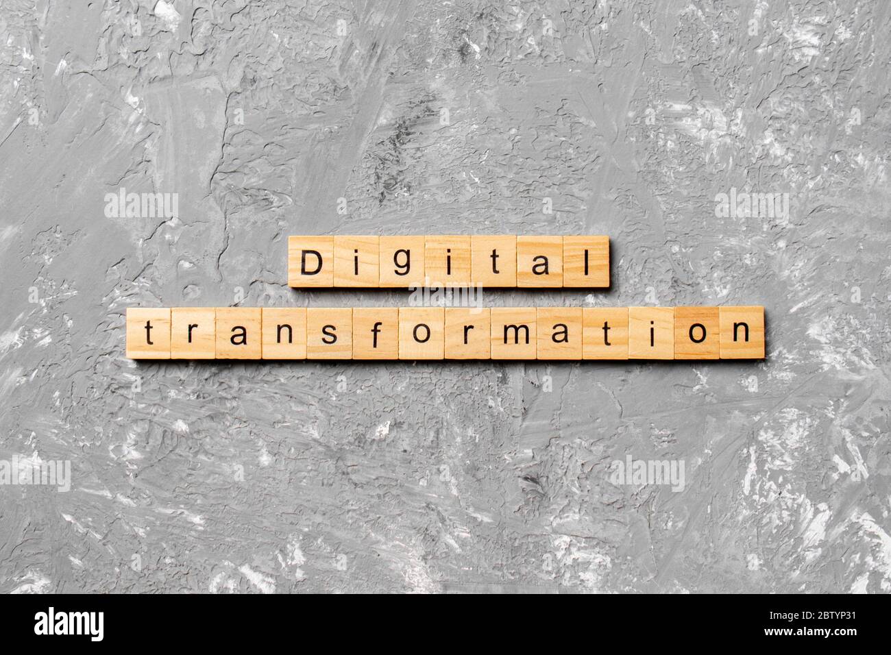 digital transformation word written on wood block. digital ...