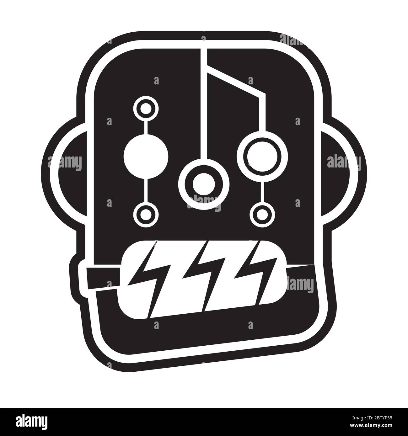 Robotics concept on white Stock Vector Images - Alamy