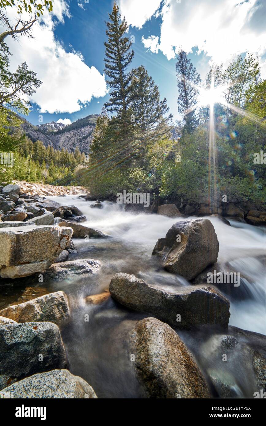 Cascade Falls near Mount Princeton in the Collegiate Peaks Range in ...