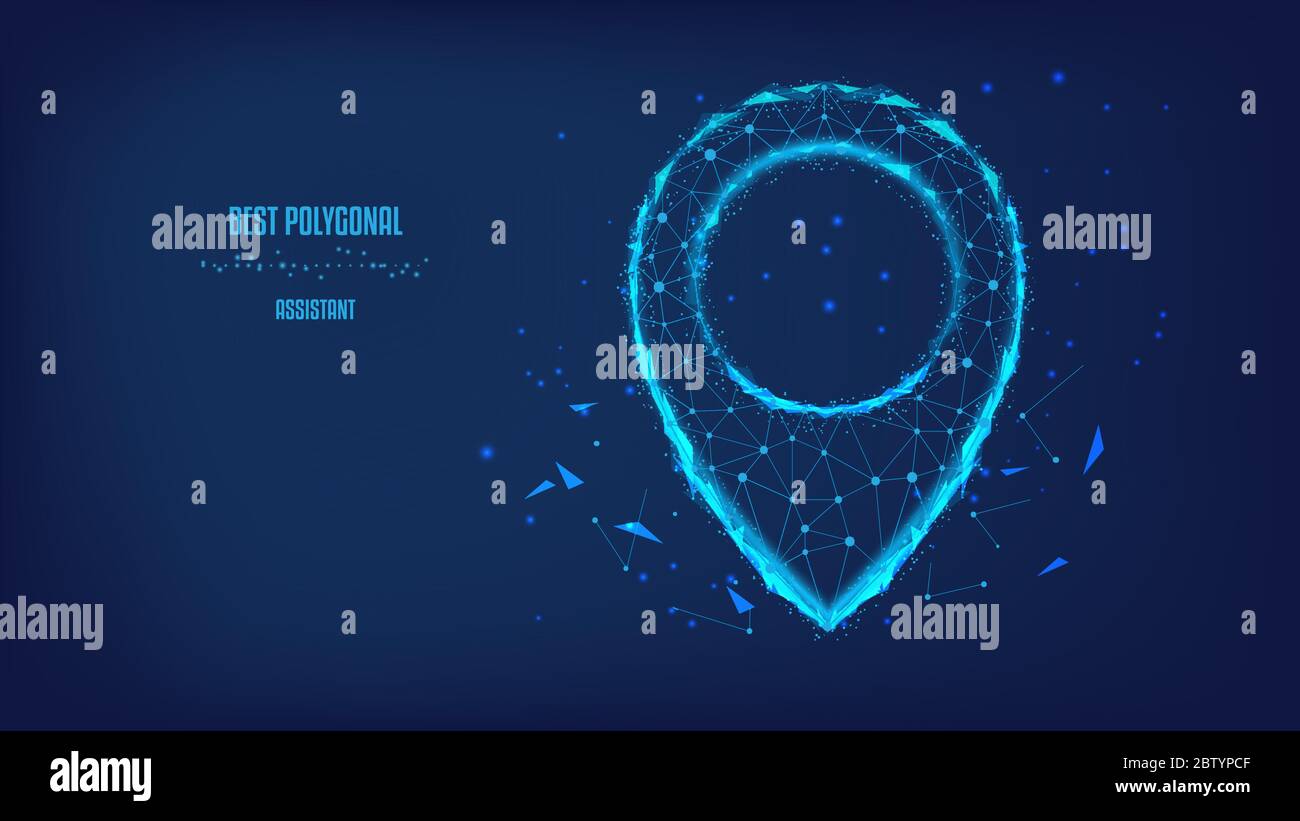 Concept of successful navigate, delivery, transportation, map location ...