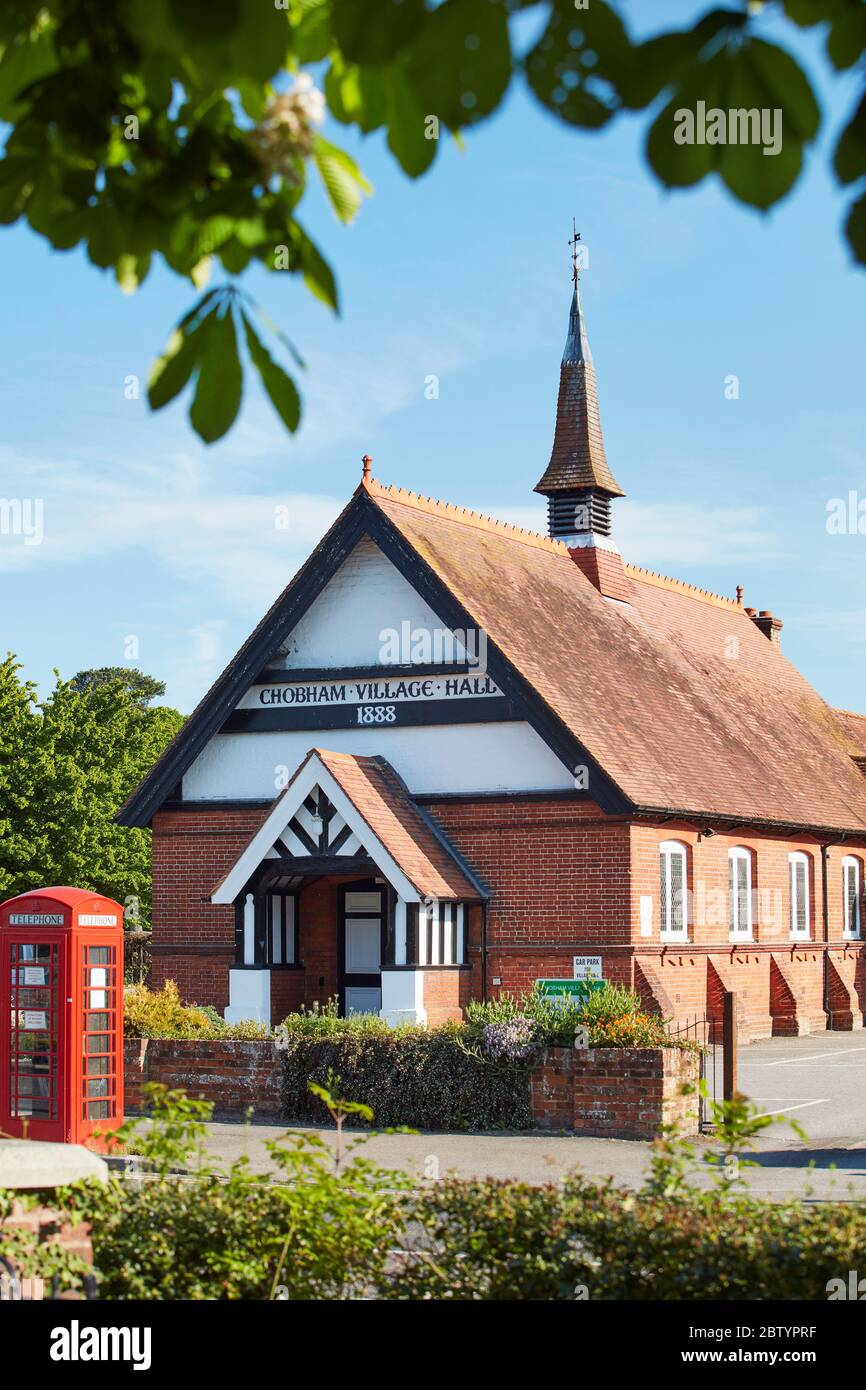 Chobham village hall, Surrey, England, UK Stock Photo - Alamy
