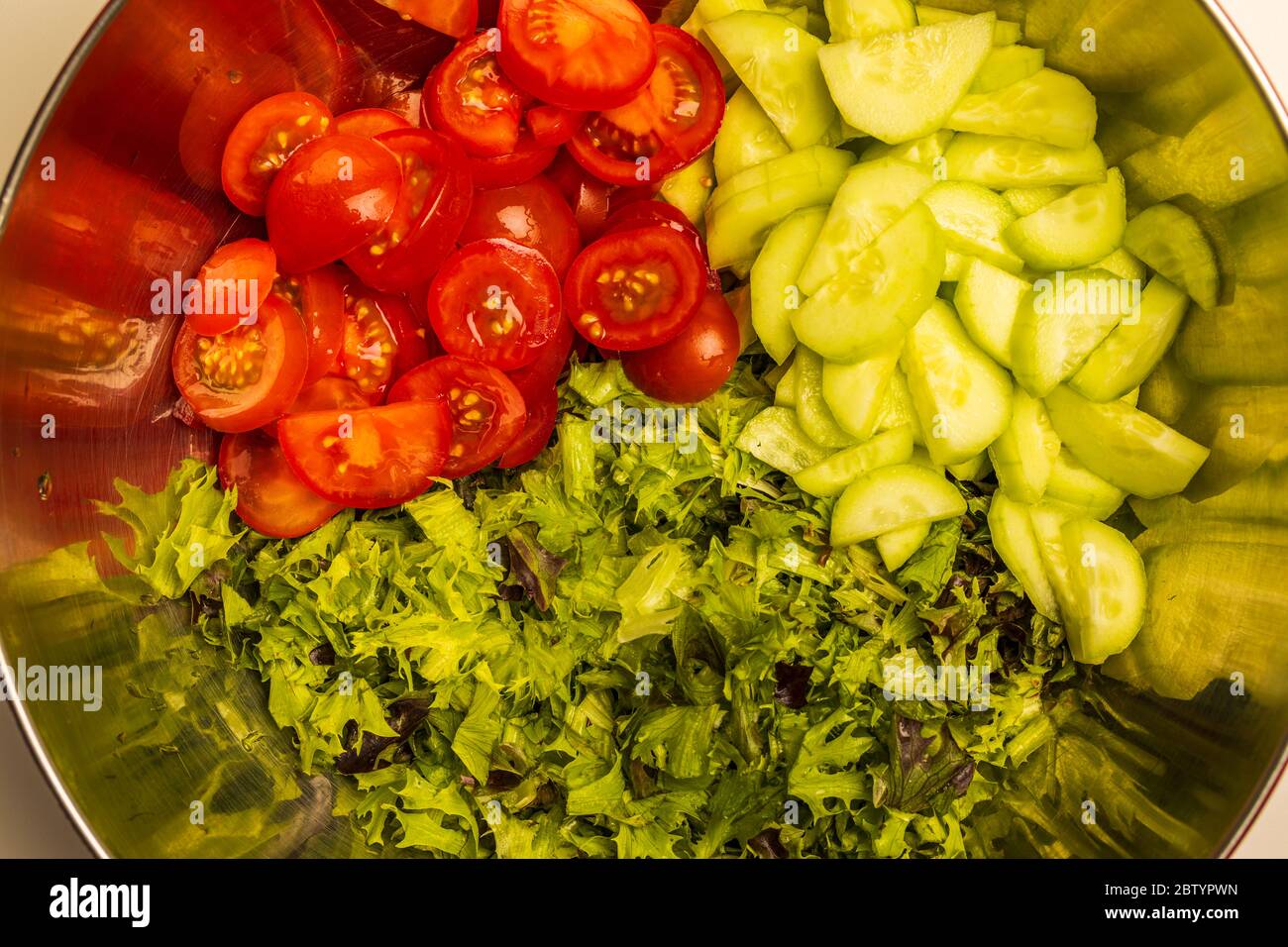 fresh vegetable salad,close-up Stock Photo - Alamy