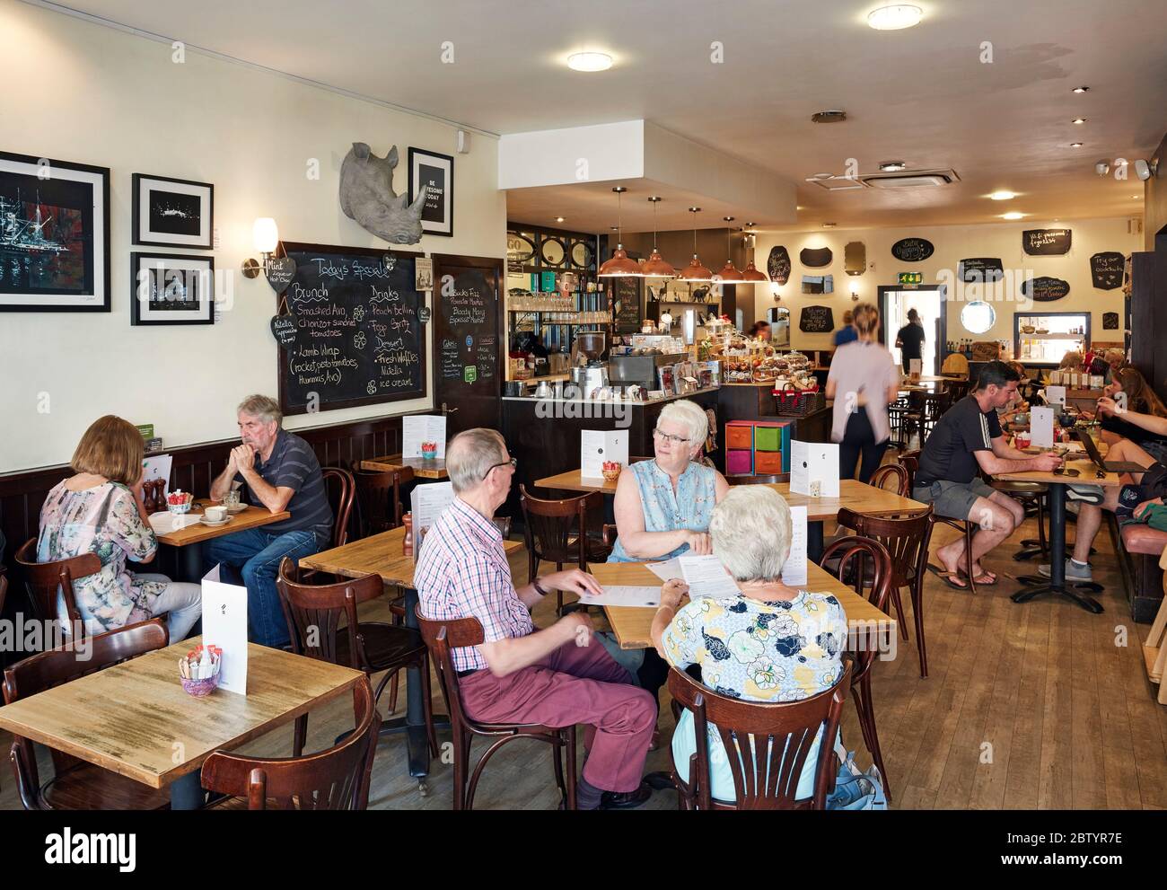 Interior of Fego restaurant and cafe, Gerrards Cross, Buckinghamshire ...