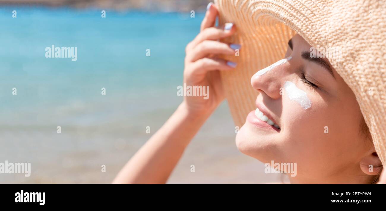 Sunscreen Nose High Resolution Stock Photography and Images - Alamy
