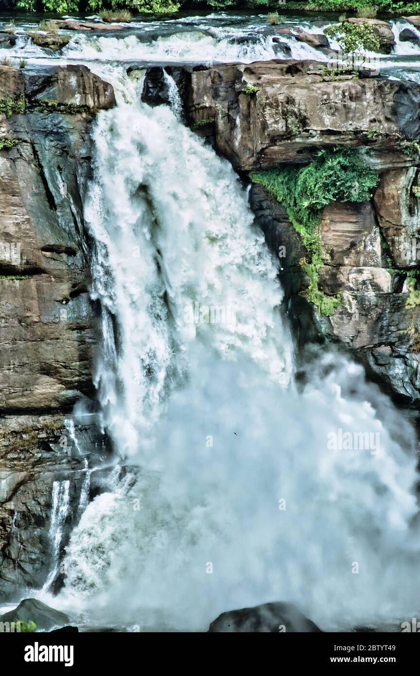 Beauty of Athirappilly water fall an artistic view Stock Photo - Alamy