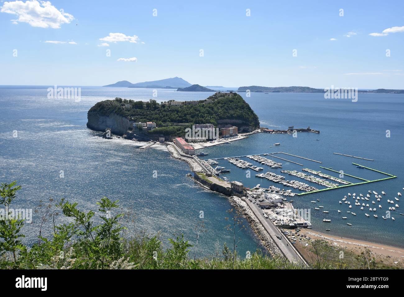 Panorama of the coast of Naples Stock Photo - Alamy
