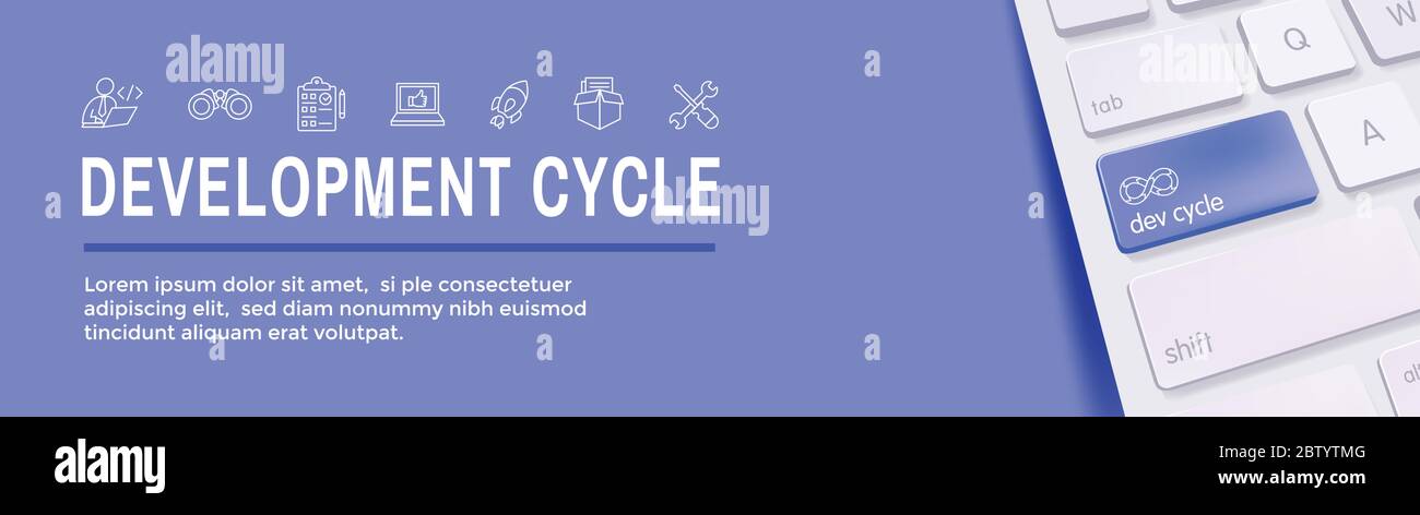 Development Operations and Life Cycle - DevOps Icon with process, build etc Stock Vector Image ...