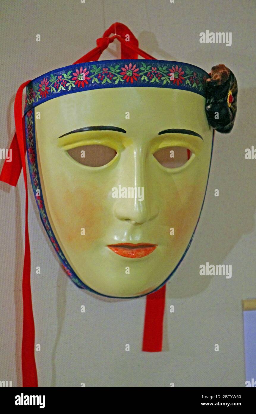Oristano, Sardinia, Italy. Sardinia traditional carnival mask Stock ...