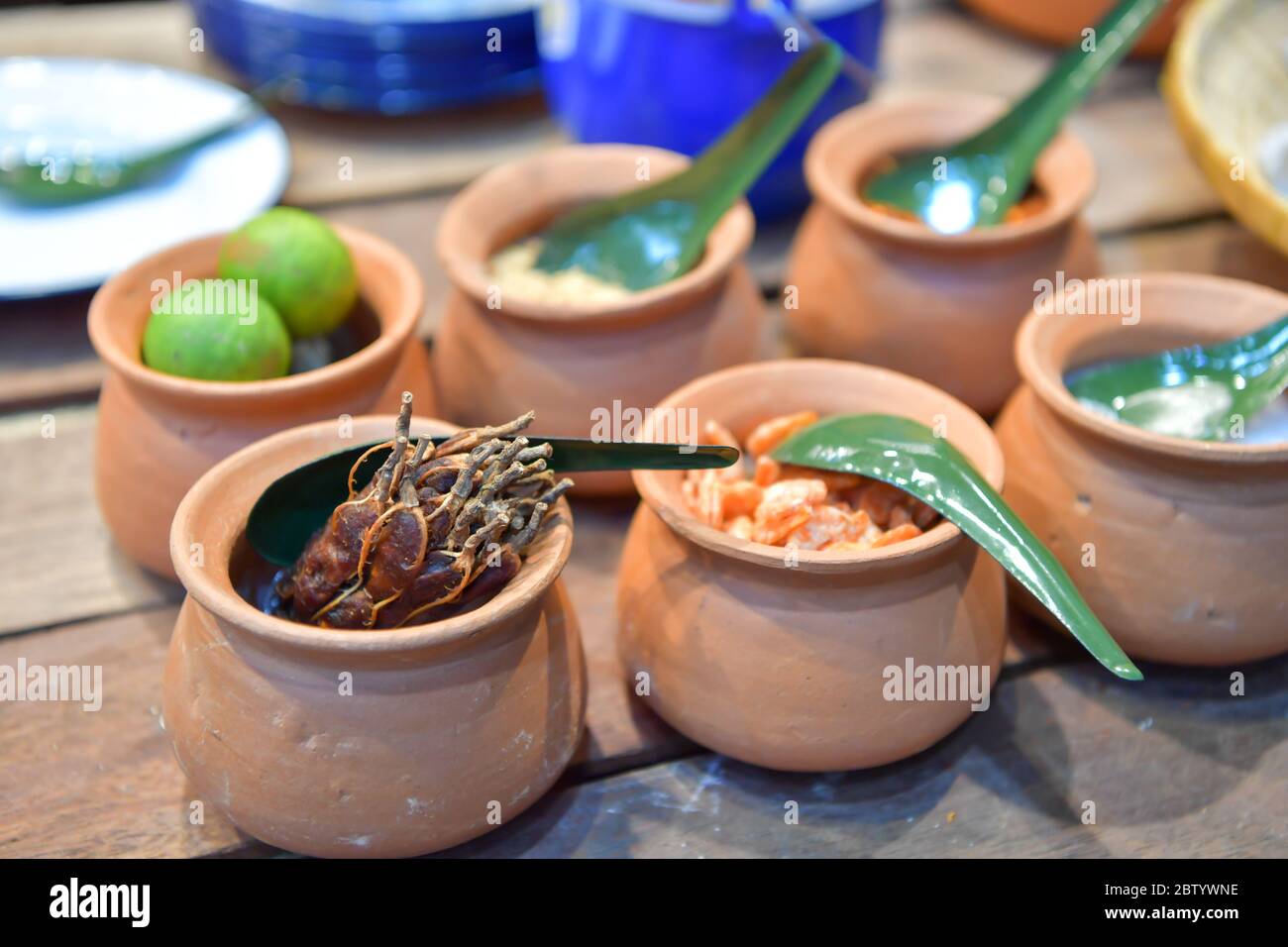 Ingredients of Pad Thai, traditional Thai food Stock Photo - Alamy