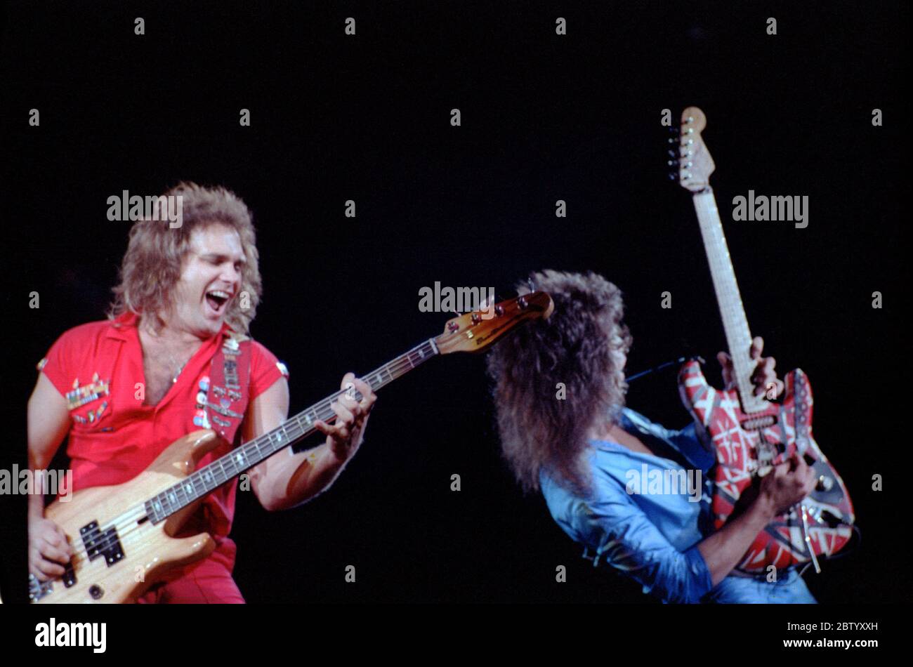 Van Halen performing at the Los Angeles Sports Arena in Los Angeles, CA ...