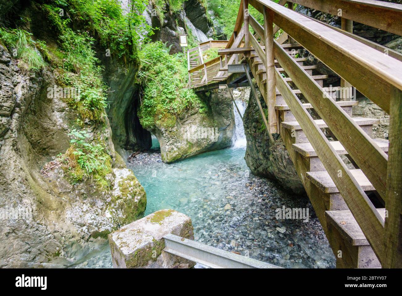 Hike through the Seisenberg gorge in Lofer Austria Stock Photo - Alamy