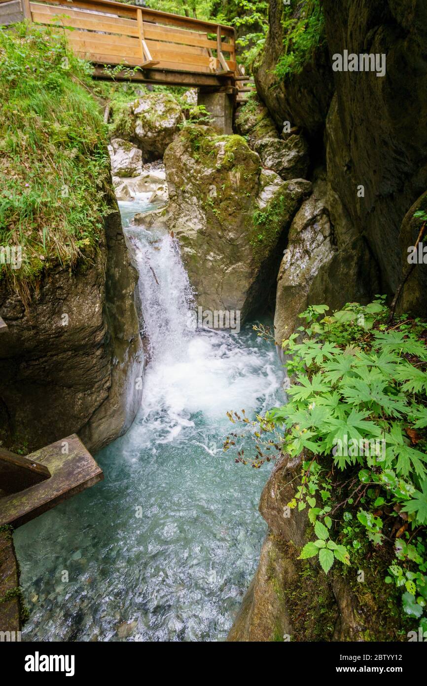 Hike through the Seisenberg gorge in Lofer Austria Stock Photo - Alamy