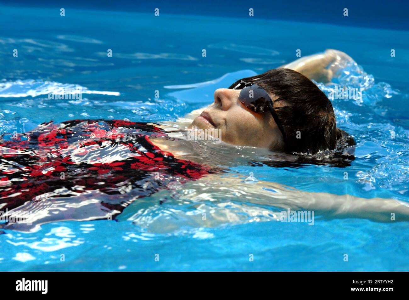 Woman Swimming Laps