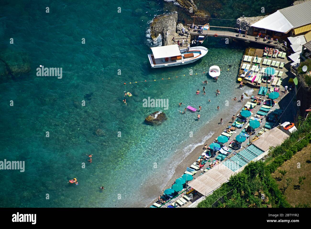 Private Beach in Hawaii from Above Stock Photo - Alamy