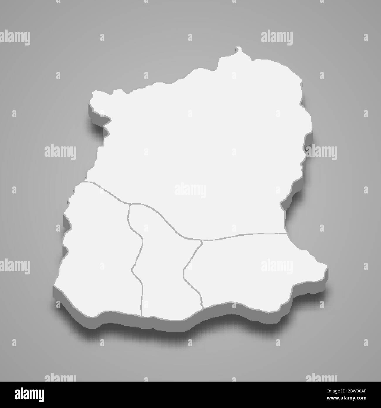 3d map of Sikkim is a state of India Stock Vector Image & Art - Alamy